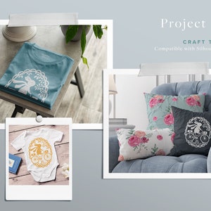 Oval Rabbit Scene Papercut Template Machine Cut Cricut - Etsy