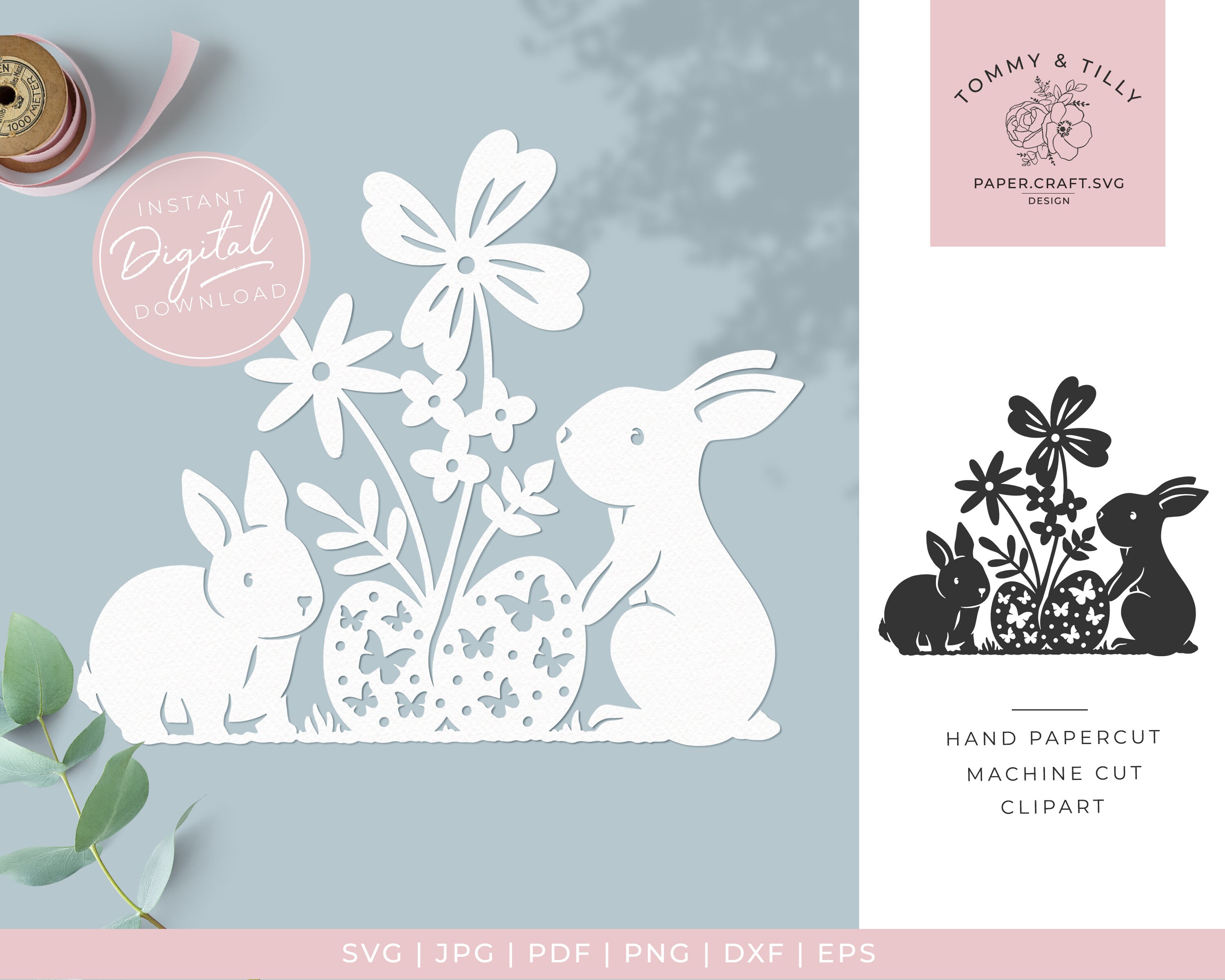 Easter Scene Papercut Template Machine Cut Cricut - Etsy UK