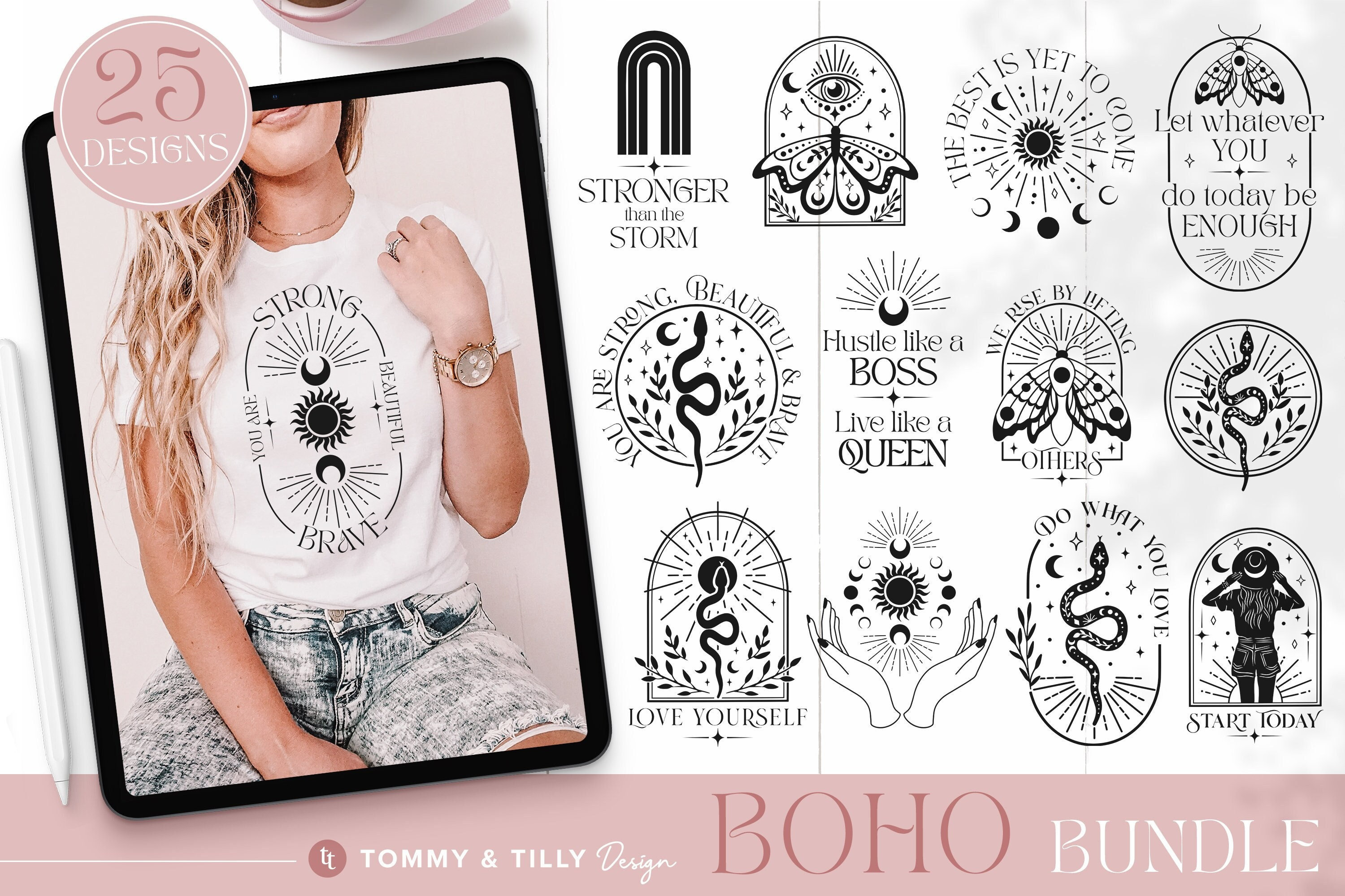 Boho SVG Bundle File Designs for Cricut Silhouette Cut - Etsy Canada
