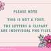 Pink Floral Retro Alphabet Set With Clipart PNG Files Retro Doodle ...