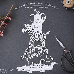 Animal Stack Papercut Template Machine Cut Cricut - Etsy Australia