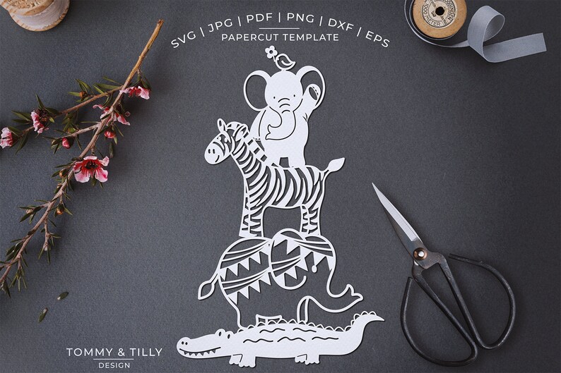 Animal Stack Papercut Template Machine Cut Cricut | Etsy