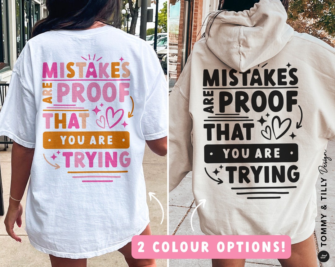 Mistakes Are Proof SVG PNG, Svg Cut Files for Cricut, Self Love Svg ...