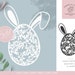 Bunny Shadow Box 3D Template Papercut Machine Cut Cricut Silhouette Svg ...