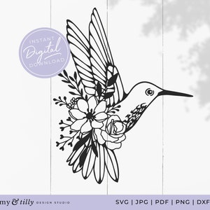 Hummingbird SVG Cricut Cut File Machine Cut Cricut Silhouette Svg Dxf ...