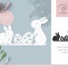 Easter Rabbit Scene 1 Papercut Template Machine Cut Cricut Silhouette ...