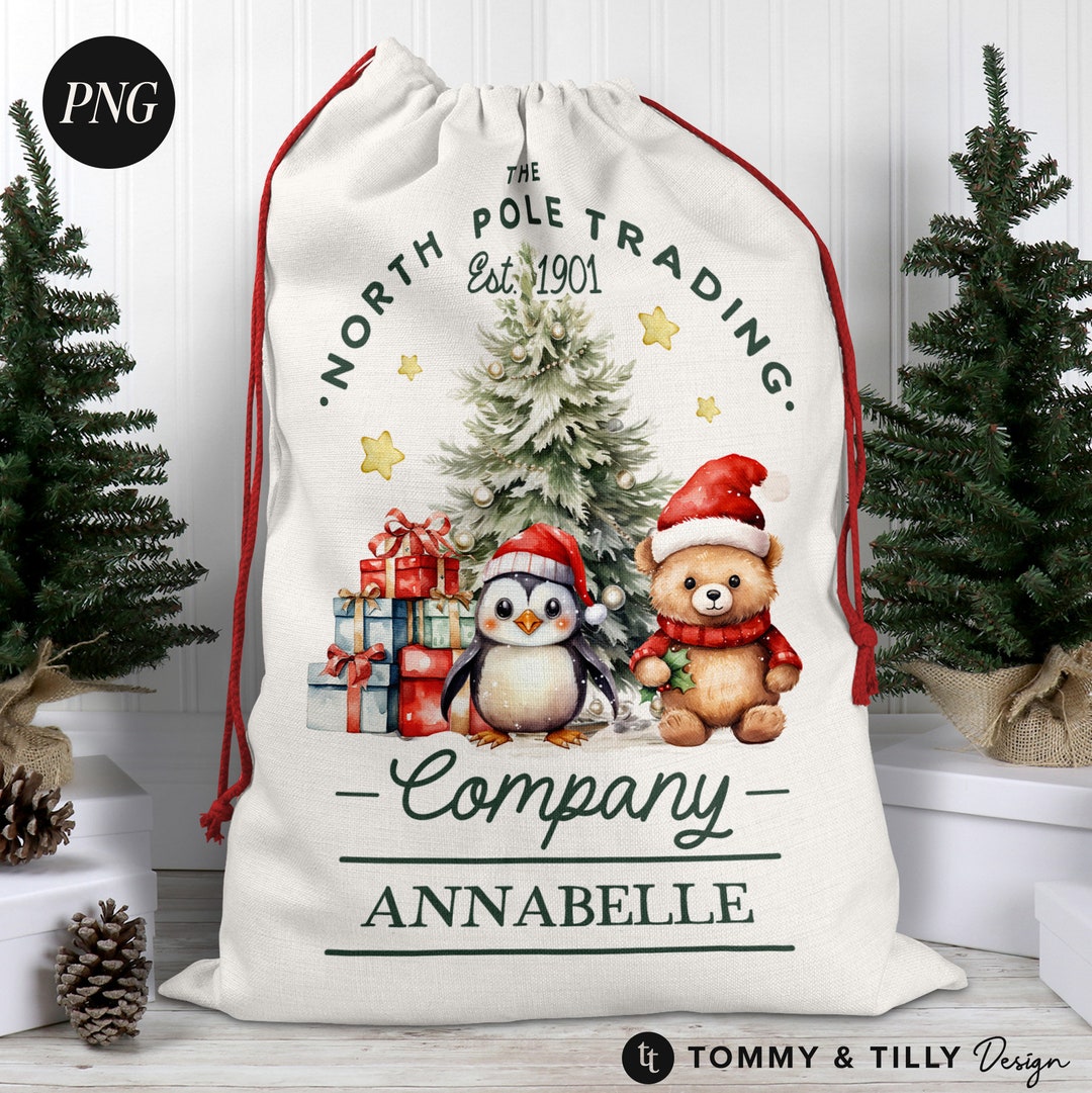 Santa Sack PNG Watercolor Santa Sack PNG Santa Sack Bundle - Etsy