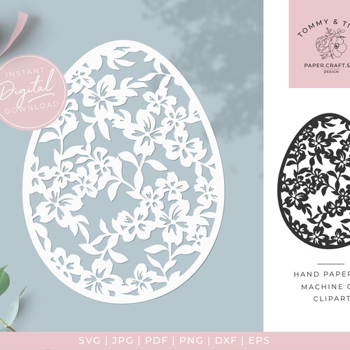 Rabbit Easter Scene Papercut Template Machine Cut Cricut - Etsy