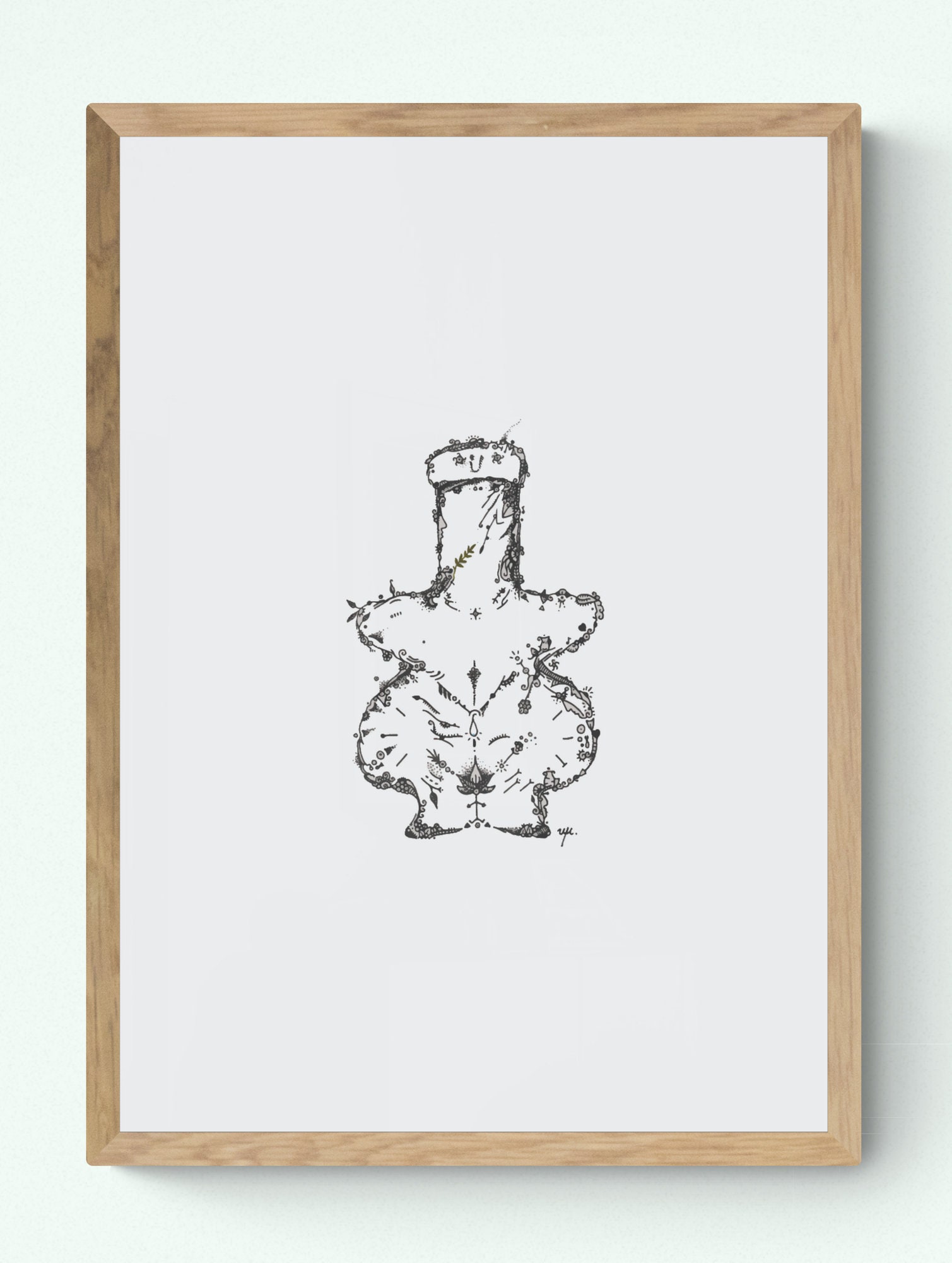 Lady of Lemba Idol Illustration Print Artwork Wall Decor - Etsy