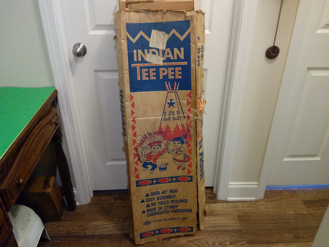 Vintage Rare Cardboard Indian Teepee by E.z.do .company ~ - Etsy