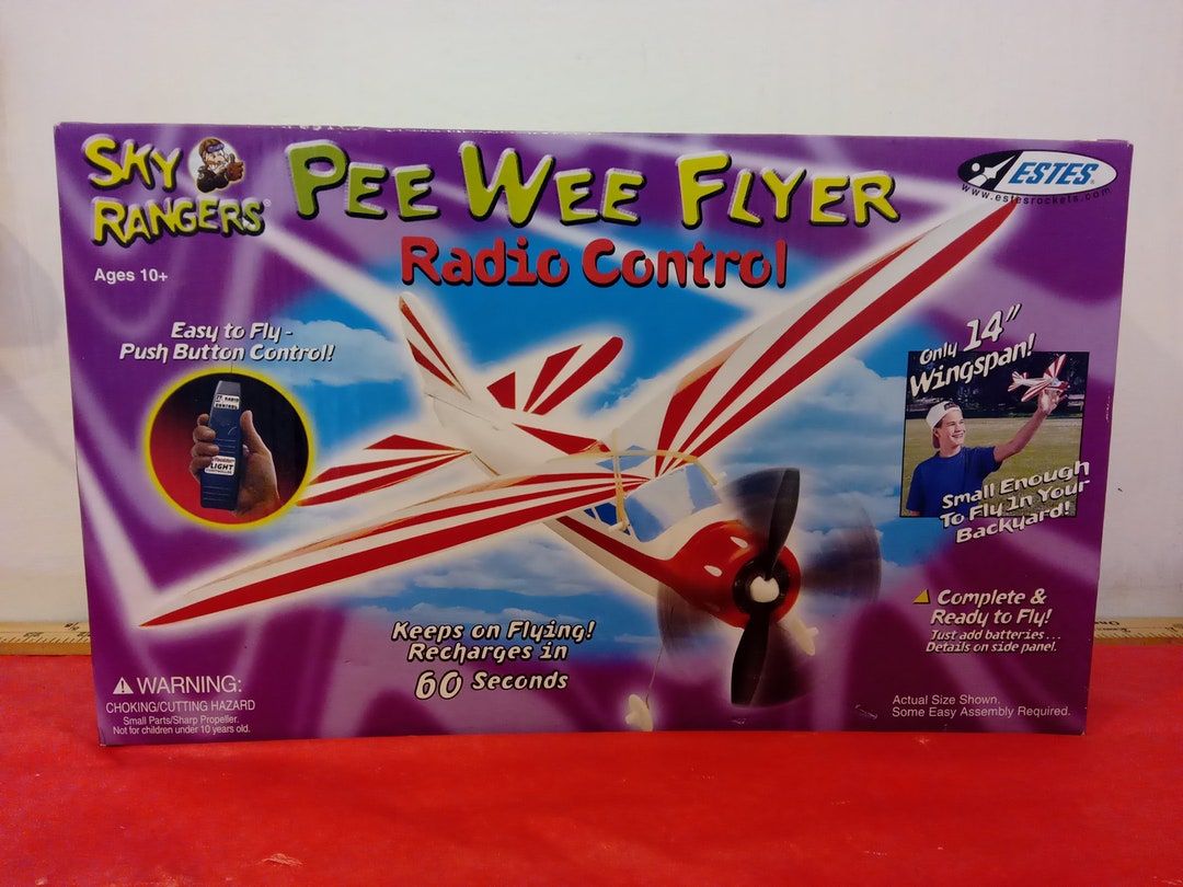 Vintage Radio Control Toy Plane, Sky Rangers Pee Wee Flyer Radio ...