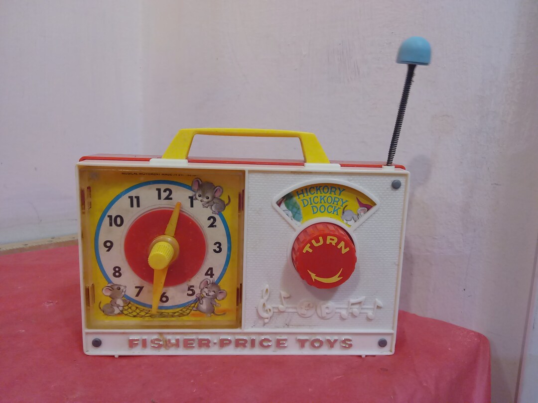 Vintage Music Toy, Fisher Price Clock Radio Music Box, 1971 - Etsy