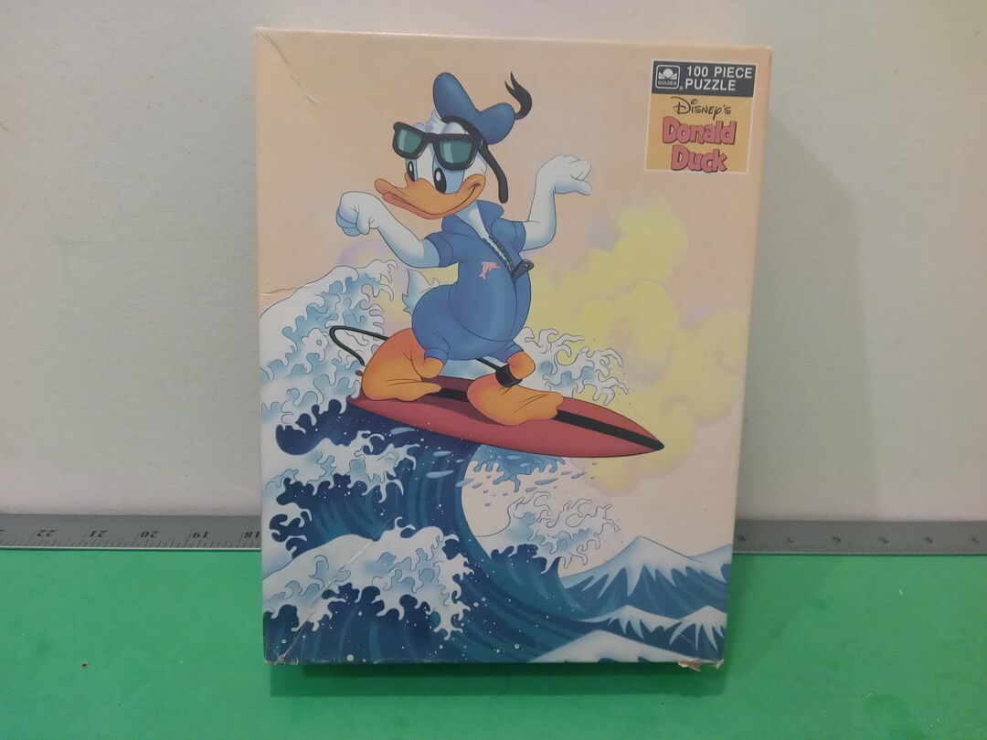 Vintage Donald Duck on a Surf Board Puzzle - Etsy