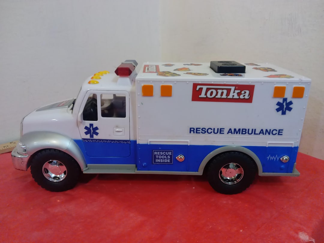 Vintage Toy Vehicle, Tonka Rescue Ambulance Battery Operated by Hasbro ...
