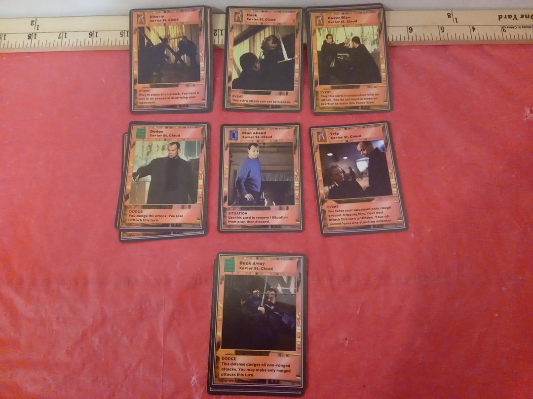 Vintage Card Game, Highlander Card Game Cards, "xavier St. Cloud Cards ...
