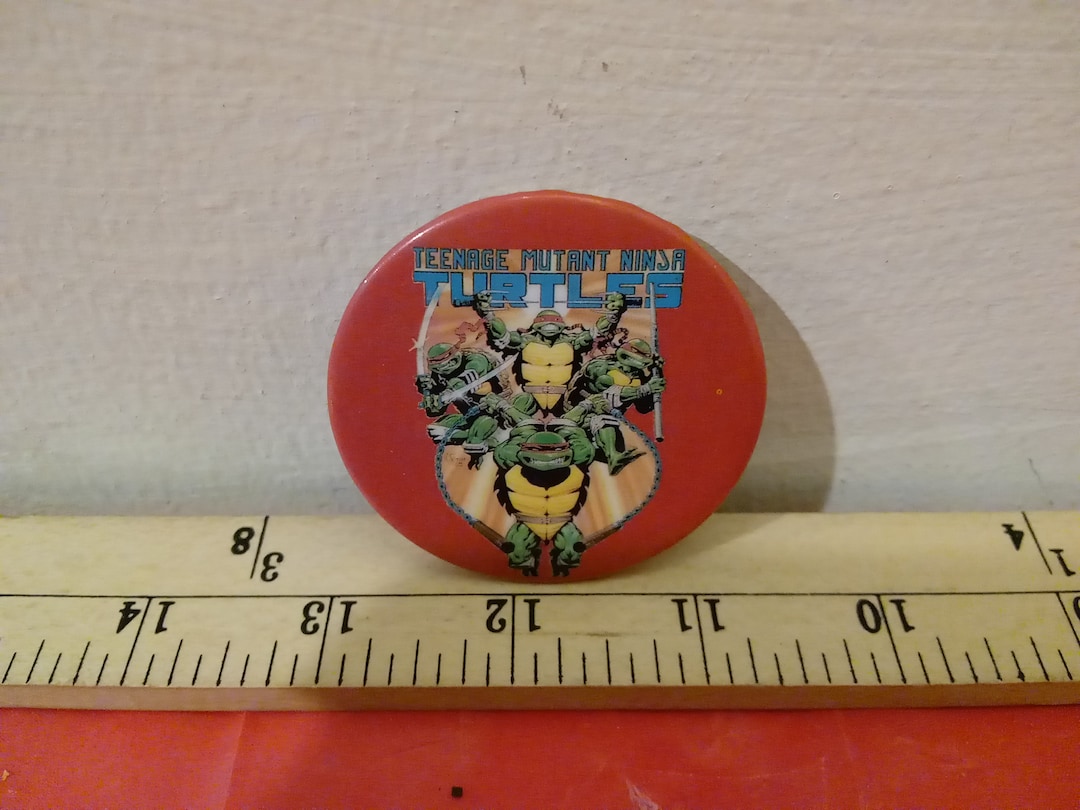 Vintage Pushback Pin, Teenage Mutant Ninja Turtles, Turtles Jumping Out ...