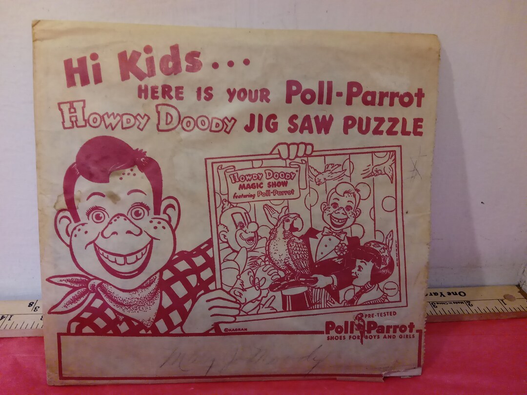 Vintage Jigsaw Puzzle, Howdy Doody Jigsaw Puzzle "poll-parrot Magic ...