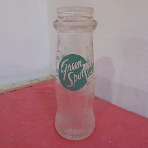 Vintage Glass Bottle, Green Spot Beverage Bottle, 7 Oz Bottle - Etsy