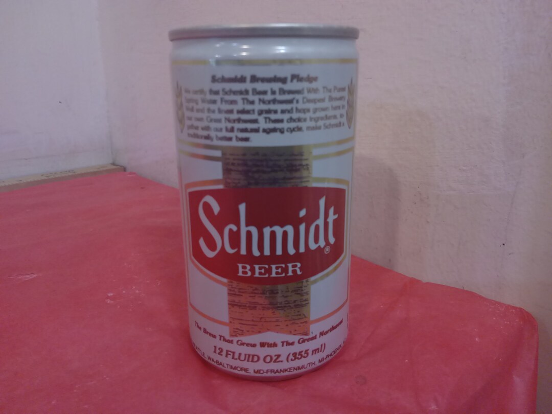 Vintage Beer Can, Schmidt Beer Can, Aluminum Beer Can, Collector Can ...