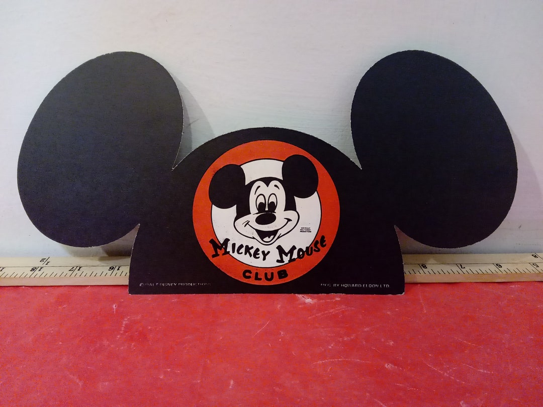 Vintage Mickey Mouse Club Cardboard Ears, Walt Disney Productions ...