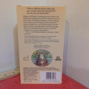Vintage VHS Movie Tape, the Velveteen Rabbit, Meryl Streep, 1985 - Etsy