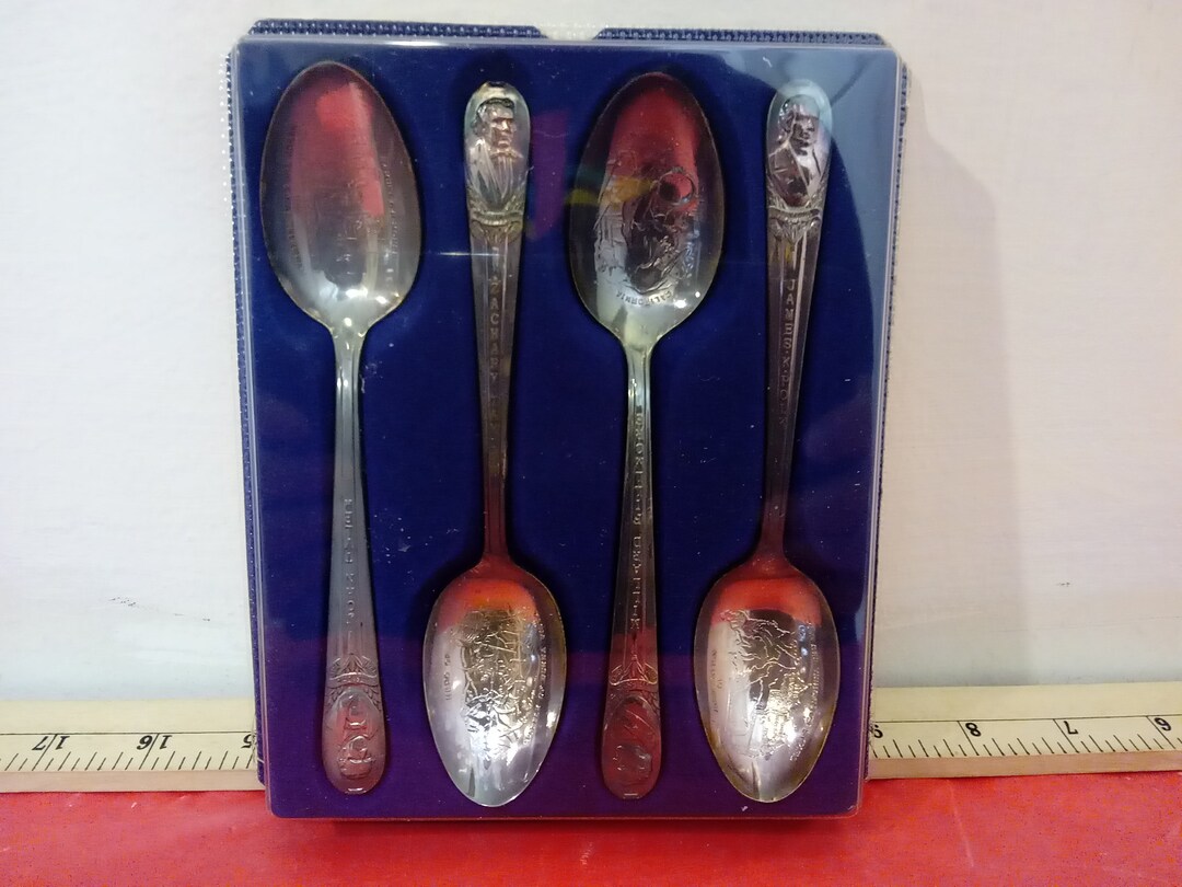 Vintage Bicentennial WM Rogers Silver Platted President Spoons, John ...