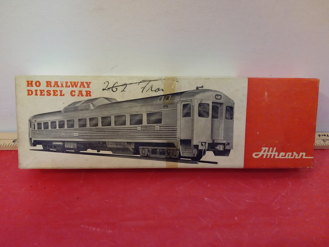 Vintage Railroad Model Box, HO Railway Diesel Car Box by Athearn, 1950 ...