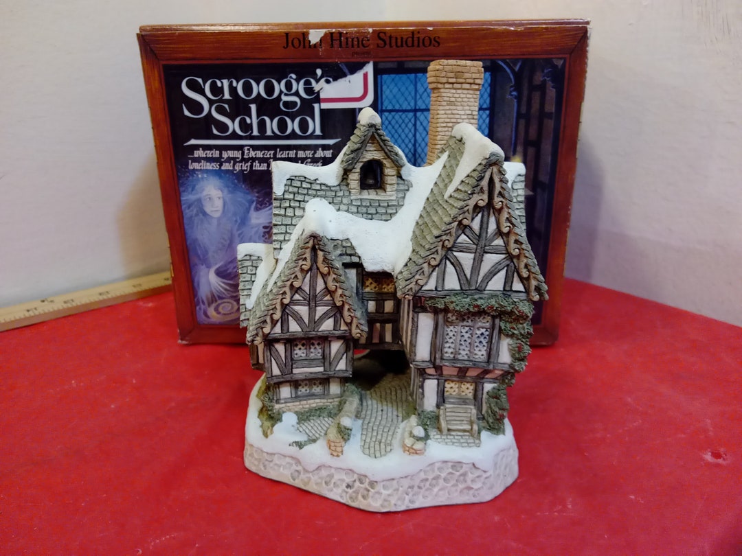 Vintage David Winter Cottages, Scrooge's School by John Hine Studios ...