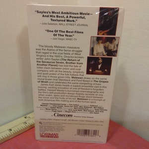 Vintage VHS Movie Tape, Mattewan, James Earl Jones, 1987~ - Etsy