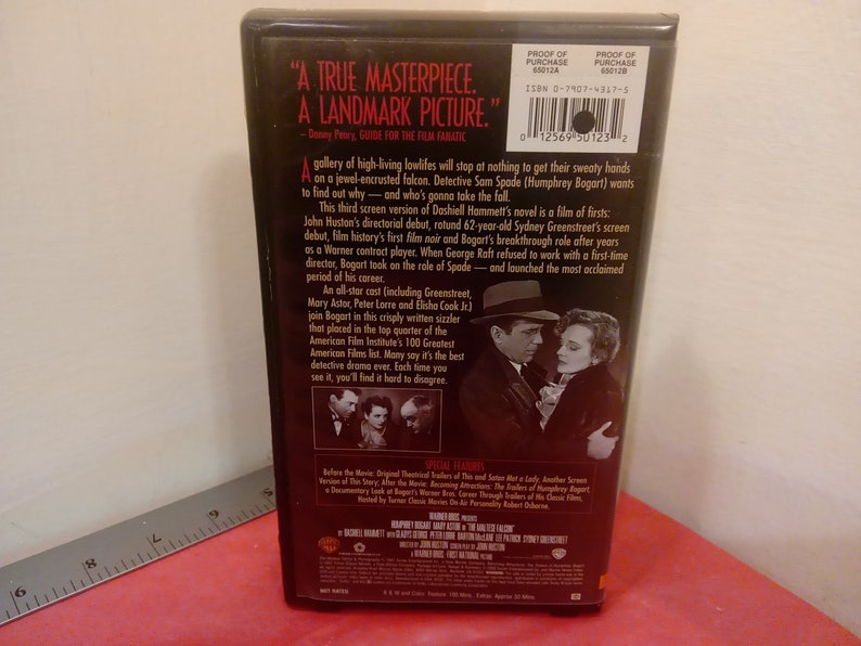 Vintage VHS Movie Tape, the Maltese Falcon, Humphrey Bogart, 2000~ - Etsy