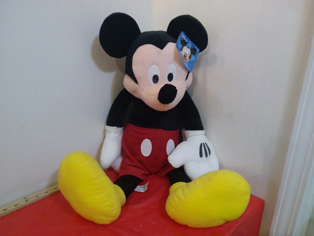 Vintage Plush Doll, Disney's Mickey Mouse, Large Sitting Mickey Mouse ...