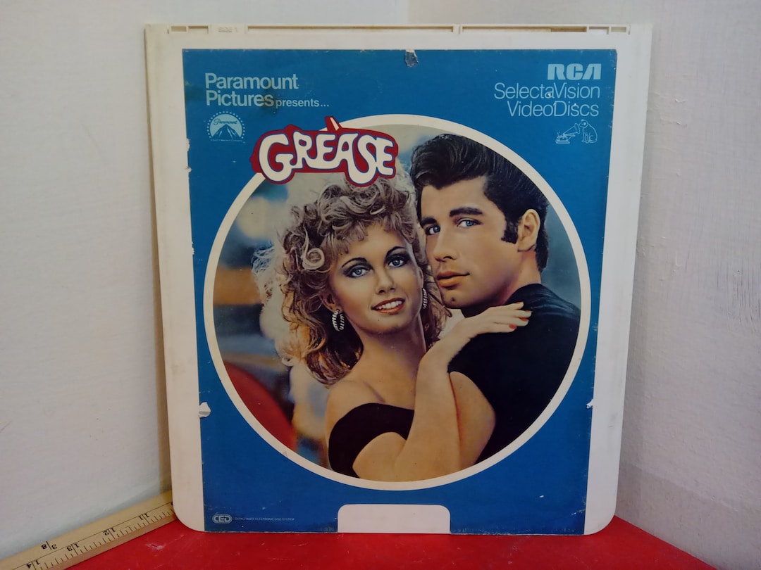 Vintage Video Disc Movie, Grease by RCA Select Vision Video Discs, 1980 ...