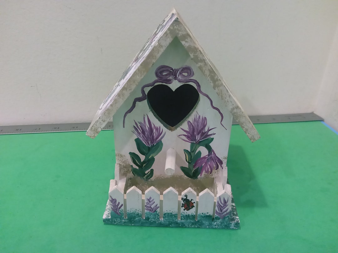Vintage Bird House, Hand Painted Miniature Bird House * - Etsy