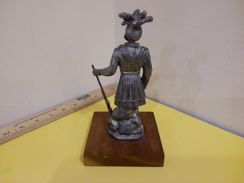 Vintage Michael Ricker Pewter Sculpture Native American - Etsy