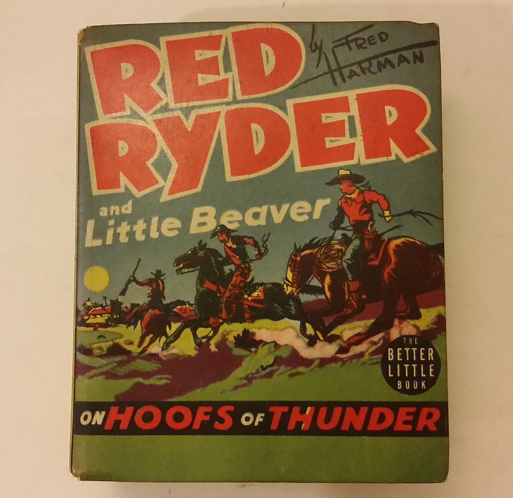 Vintage Hardcover Book, Big Little Book, Red Ryder & Little Beaver ...