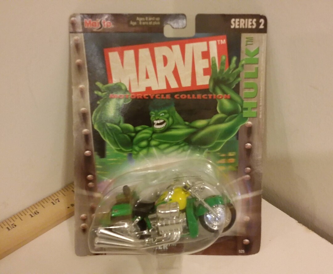 Vintage Action Figure, Marvel Motorcycle Collection Series 2, Hulk ...