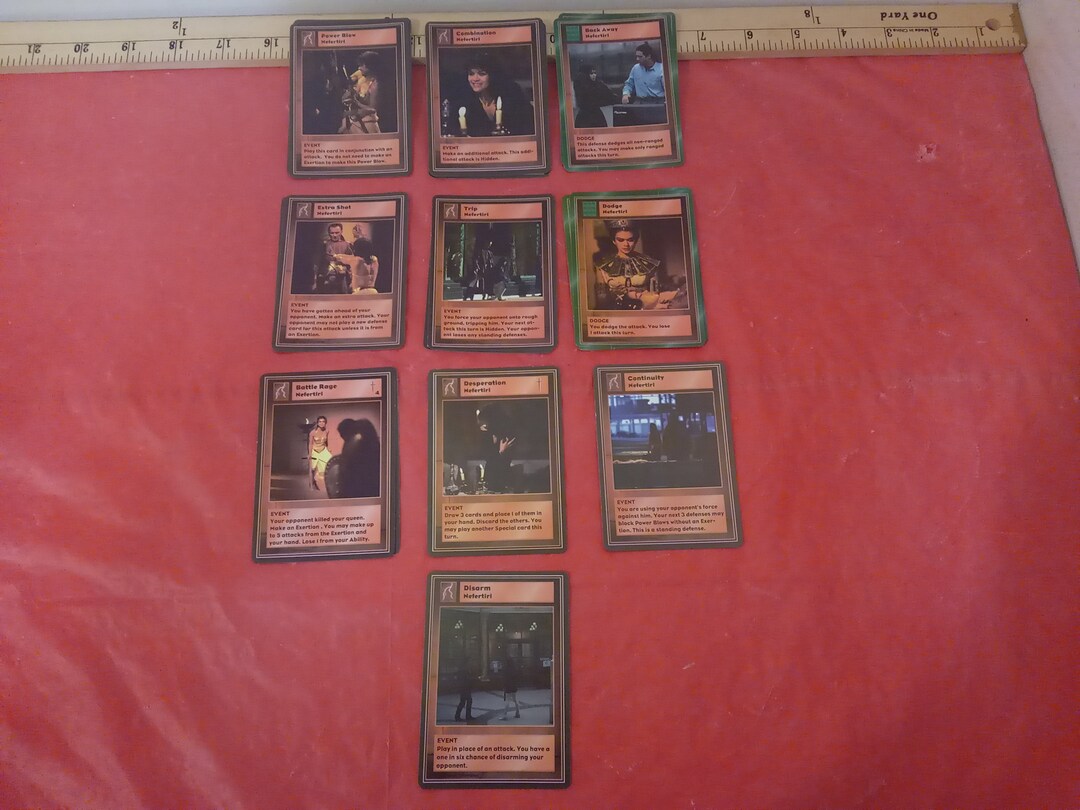 Vintage Card Game, Highlander Card Game Cards, "nefertiri Cards", 1990 ...