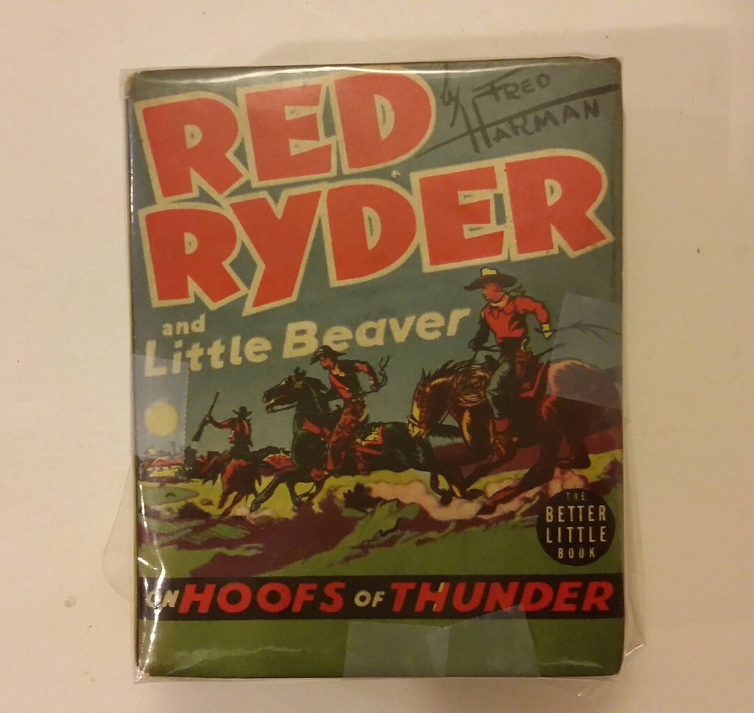Vintage Big Little Book, Red Ryder & Little Beaver Hoofs of Thunder or ...