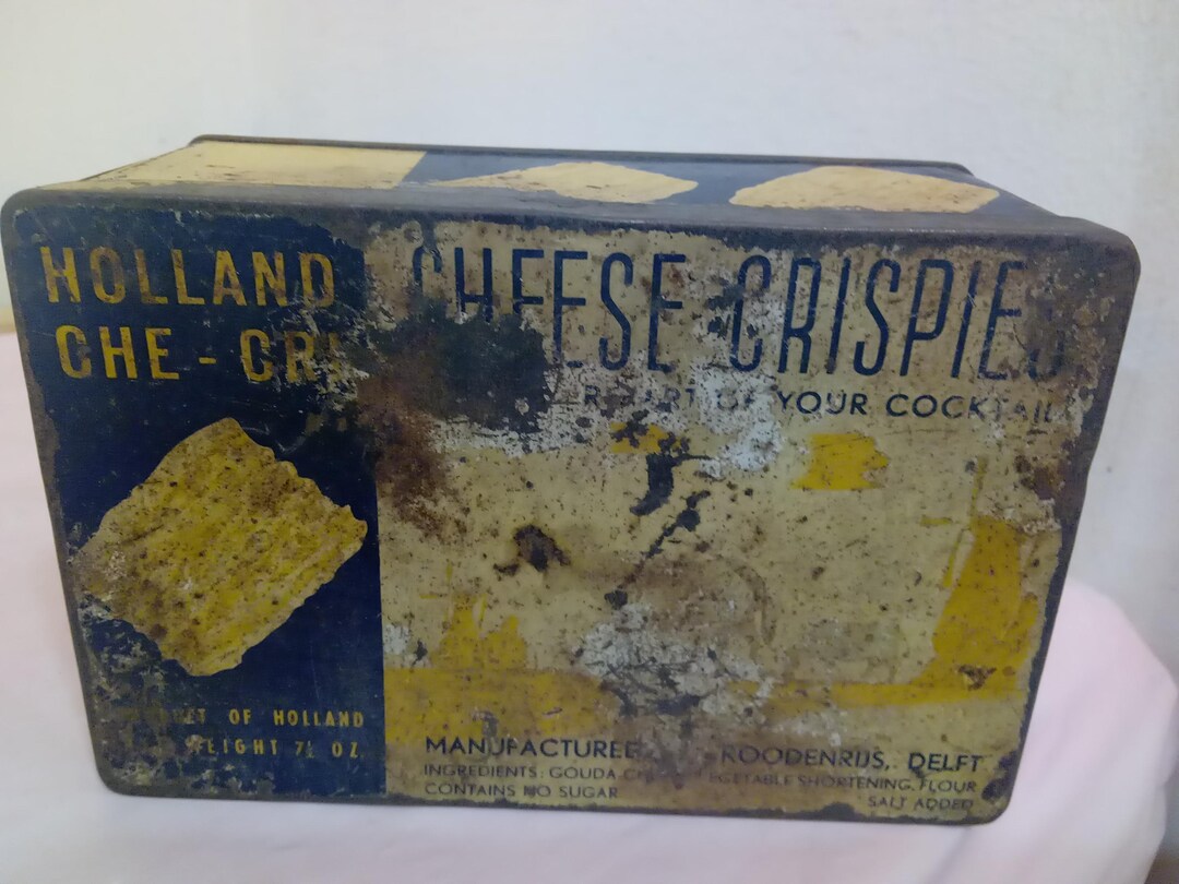 Vintage Cracker Tin, Holland Che-cri Cheese Crispies Crackers, 7 1/2 Oz ...