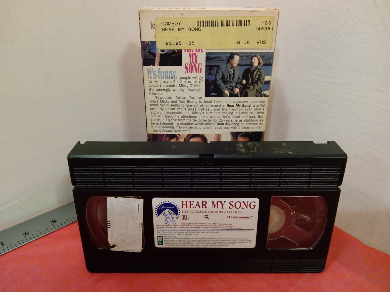 Vintage VHS Movie Tape Hear My Song Ned Beatty 1992 | Etsy