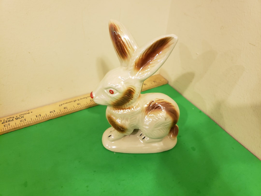 Vintage Ceramic Figurine, Bunny Rabbit Made in Brazil*a - Etsy