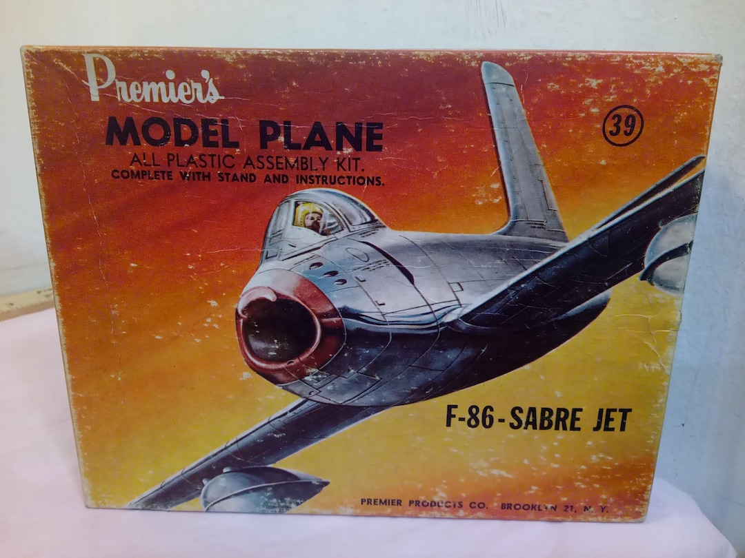 Vintage Airplane Models, Premier's Model Plane All Plastic Assembly Kit ...