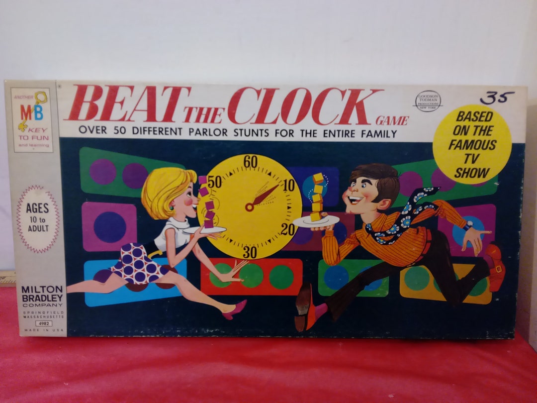 Vintage Board Game, Beat the Clock Game by Milton Bradley, Based on TV ...