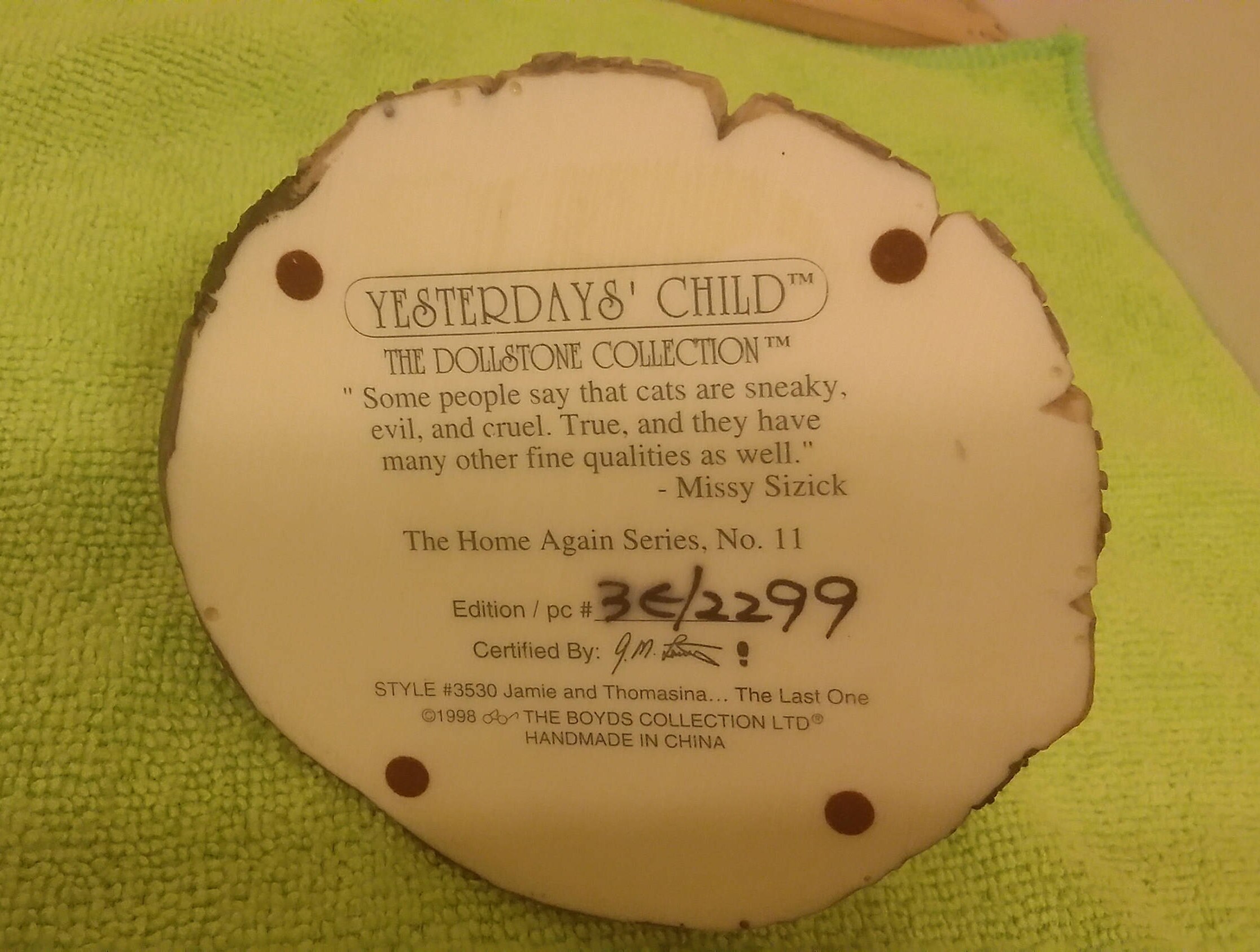 Boyds Bears the Dollstone Collection, Yesterdays' Child Jamie and ...