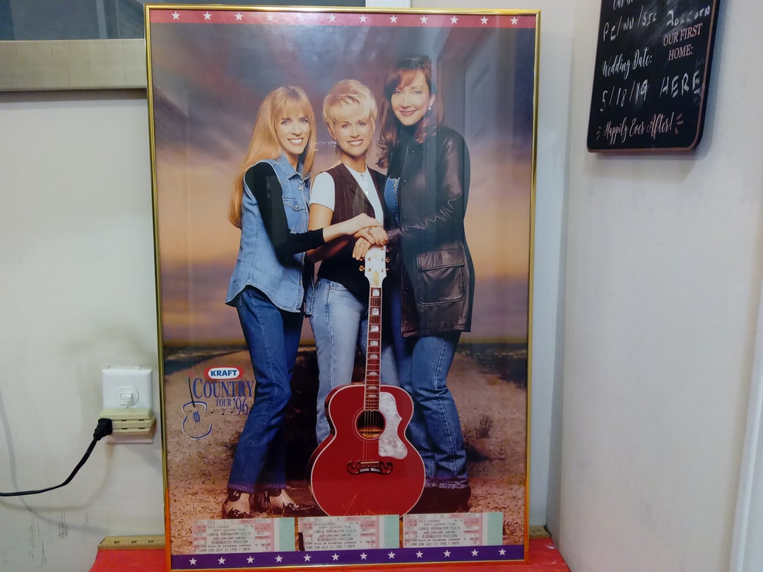 Vintage Music Poster, Kraft "women of Country" Tour '96 With Frame With ...