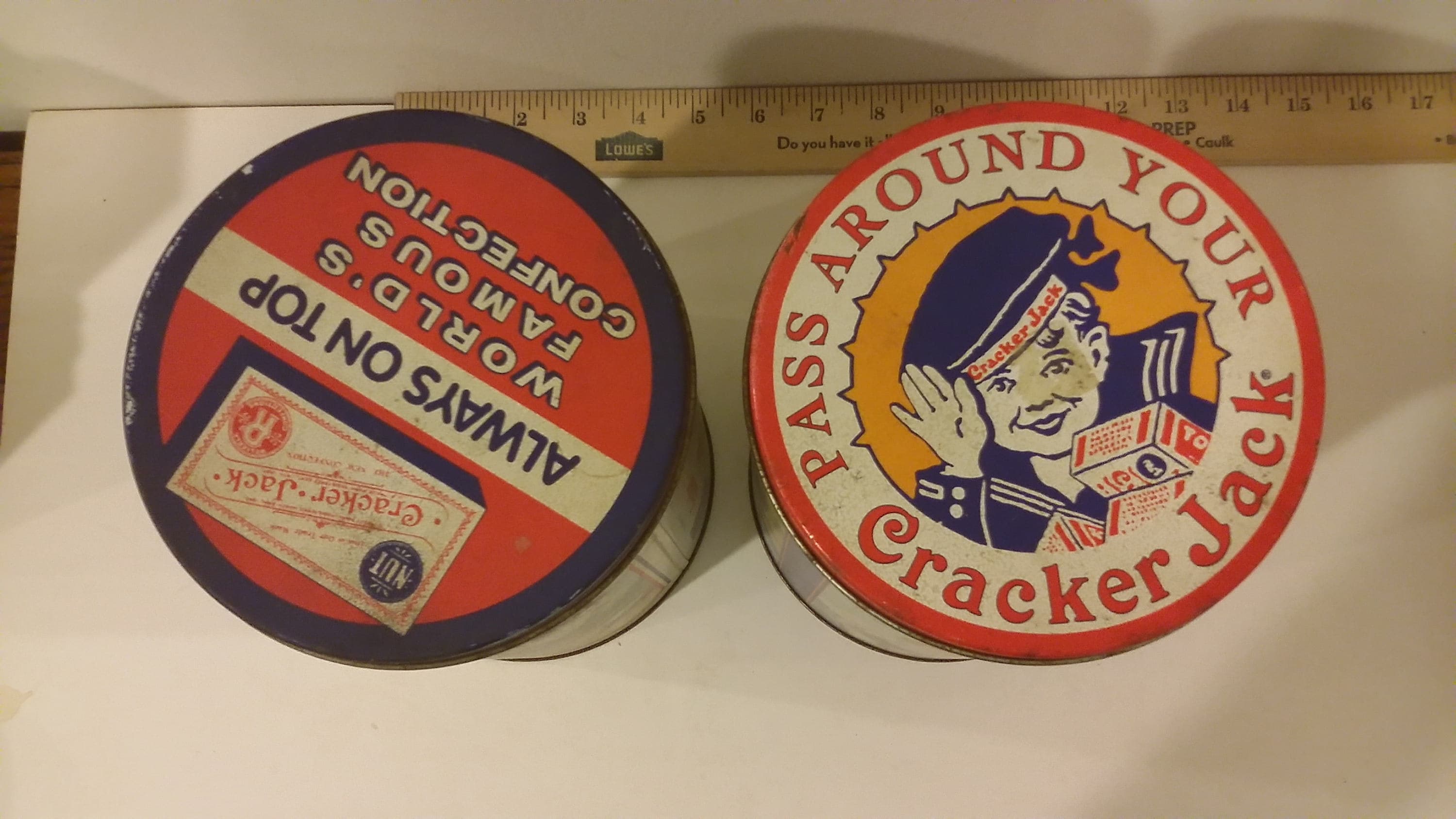 Vintage Cracker Jack Tin, Limited Edition Borden Popcorn Confection Can ...