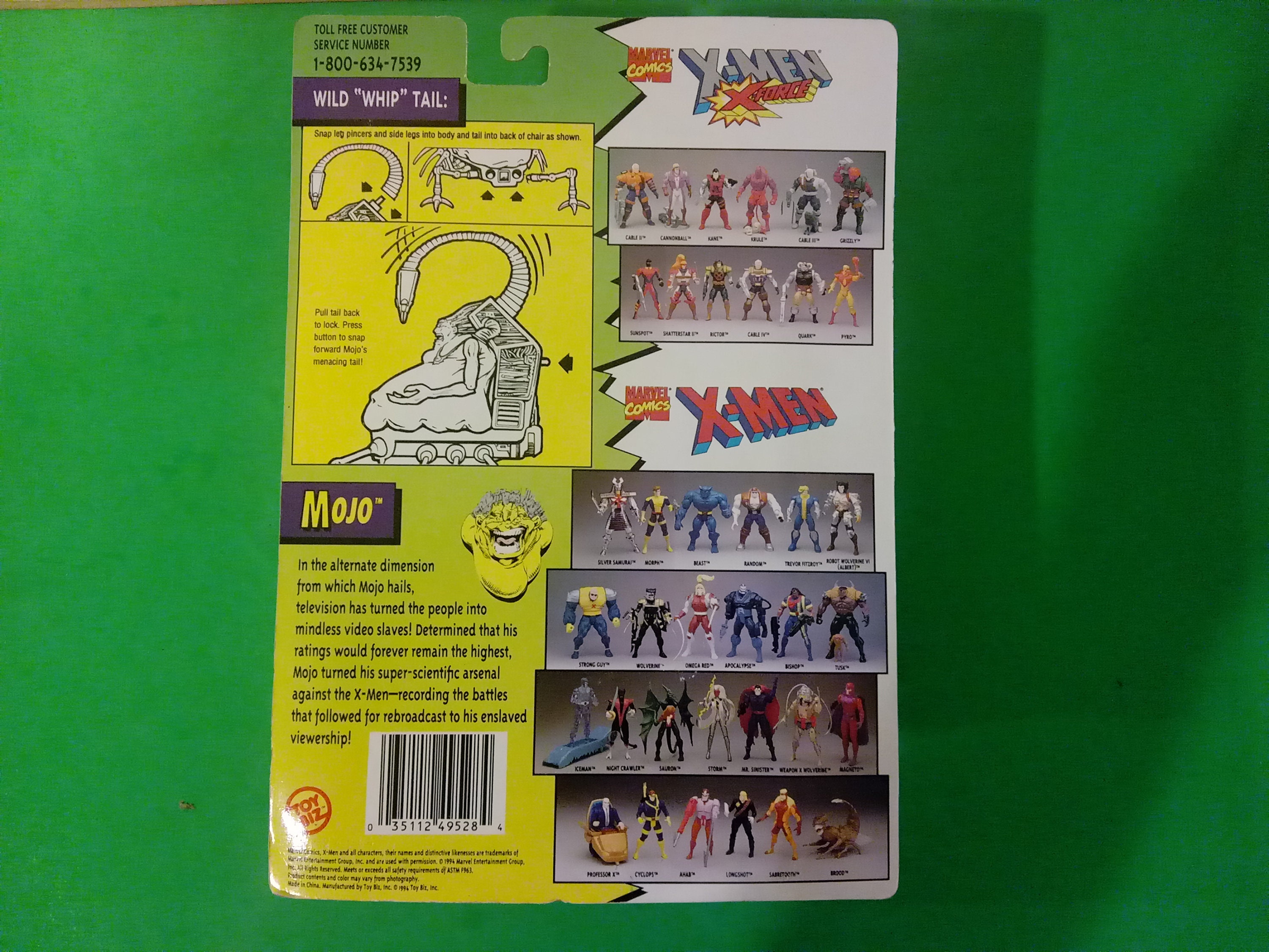 Vintage Marvel Comics,X-men/X-force Mojo Action Figure by Toy Biz, 1994