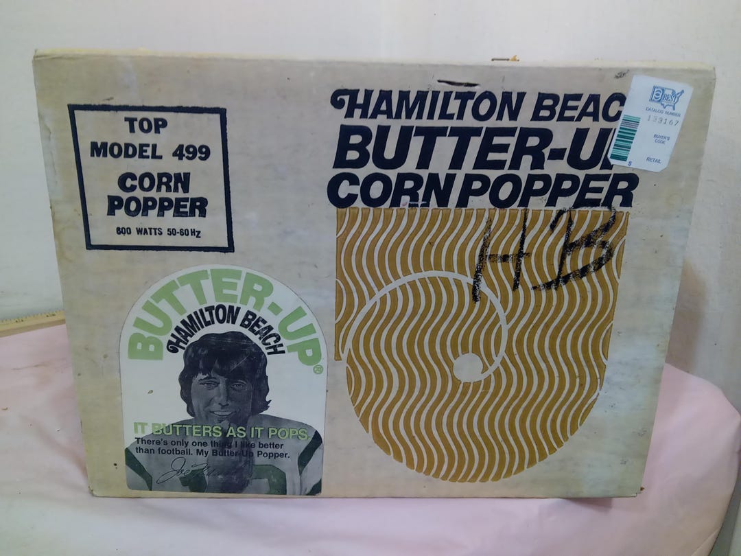 Vintage Popcorn Poppers, Hamilton Beach Popcorn Poppers, Joe Namath on ...