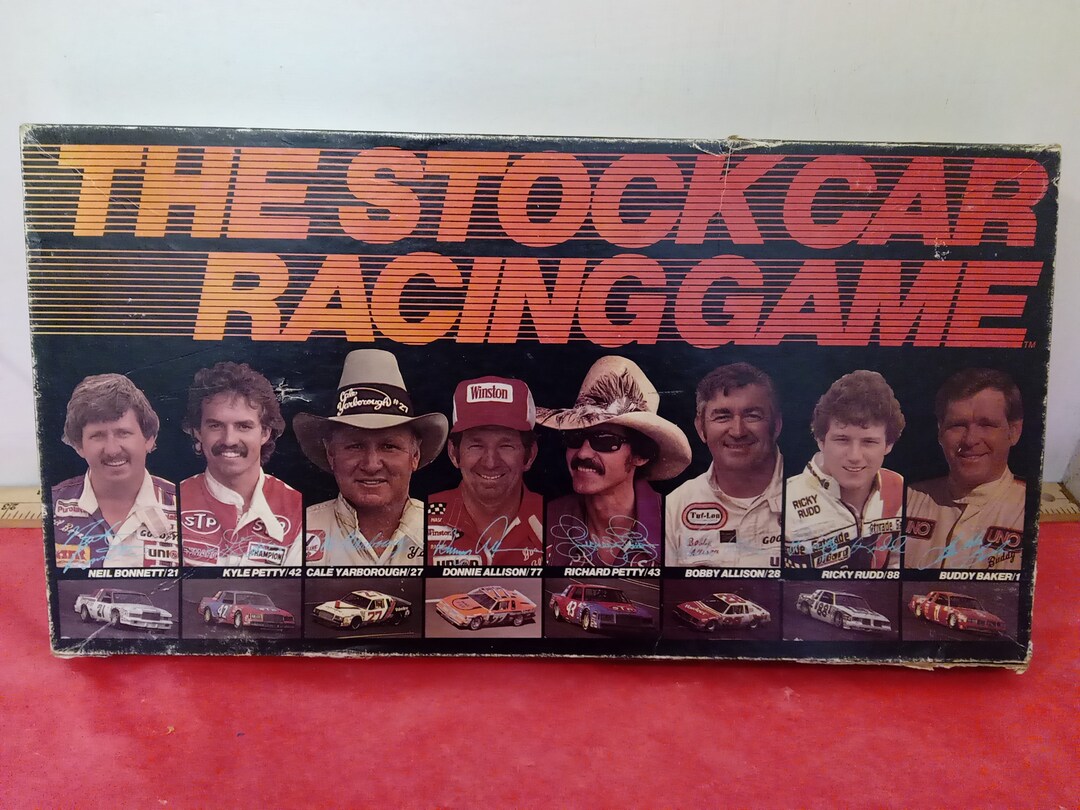 Vintage Board Game, the Stock Car Racing Game With Neil Bonnet& Ricky ...
