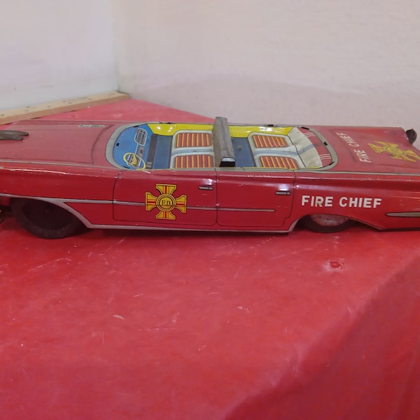 Fire Chief Tin Car - Etsy